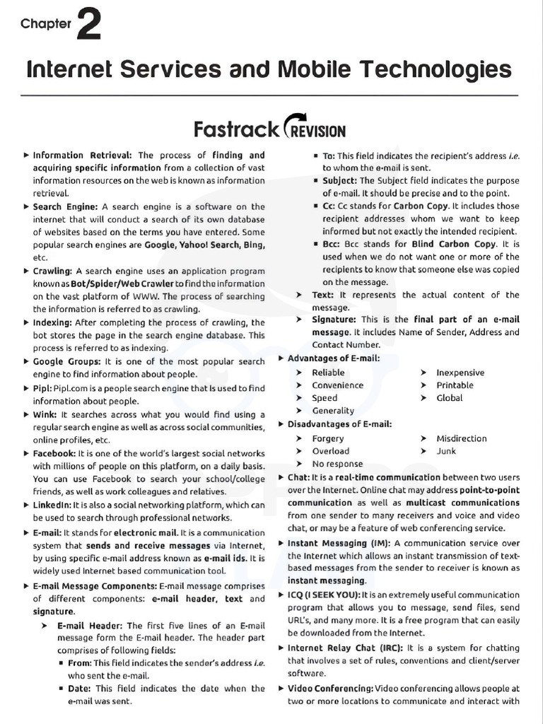 CH 2 Internet Services and Mobile Technology | PDF