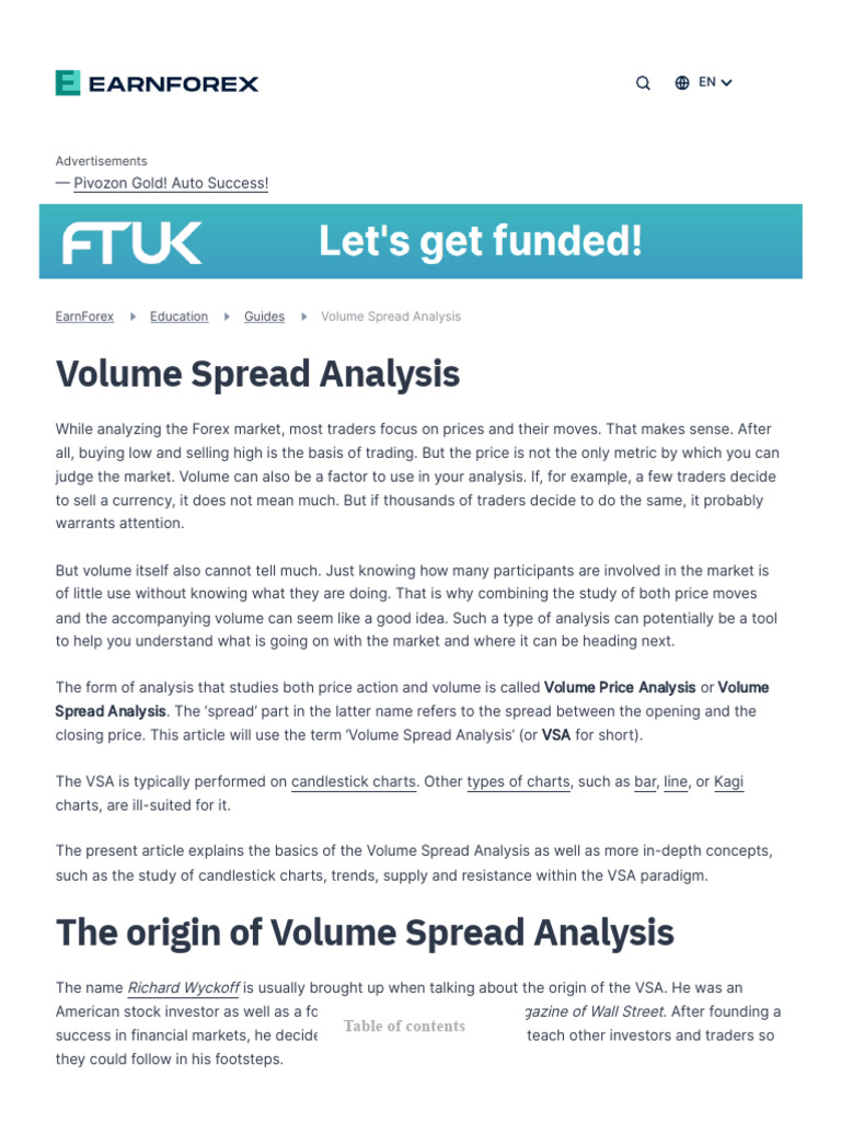 Understanding Volume Spread Analysis | PDF | Market Trend | Market Maker
