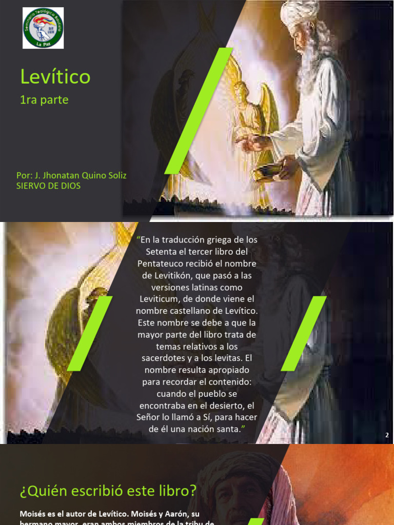 Tema N°4 y 5 LEVITICO | PDF | Libro de levítico | Sacerdote