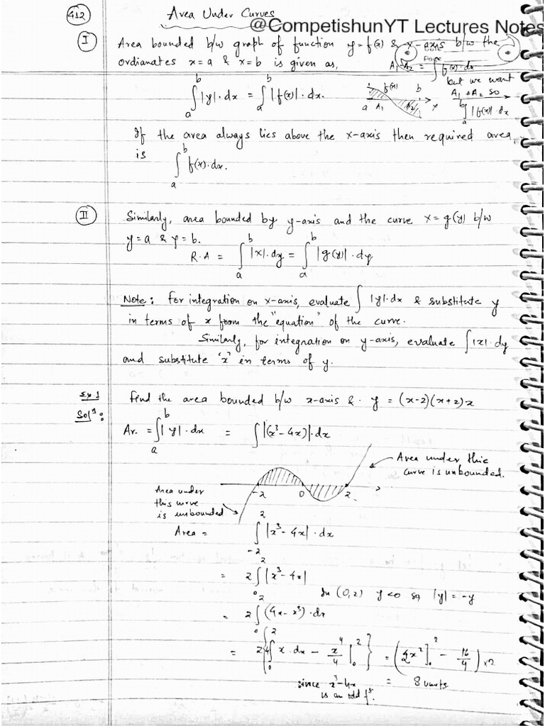Area Under the Curves | PDF
