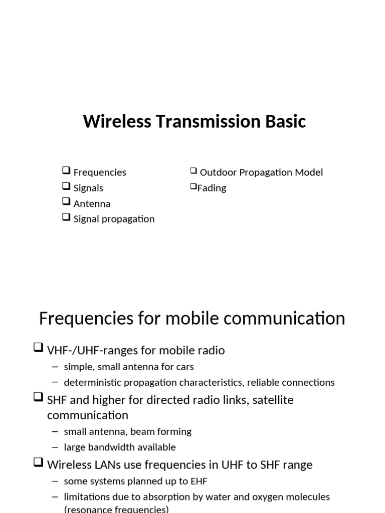 SIR 2 - Mobile Tranmission | PDF | Radio Propagation | Radio