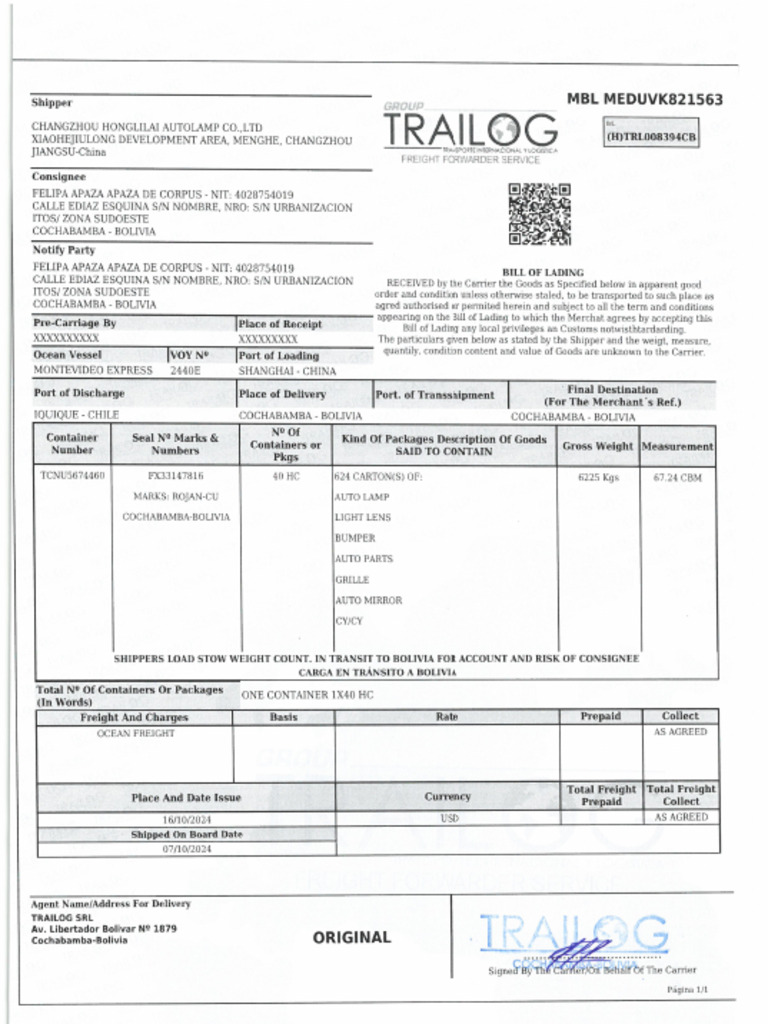 BL Final As Agreed (H) TRL008394CB | PDF