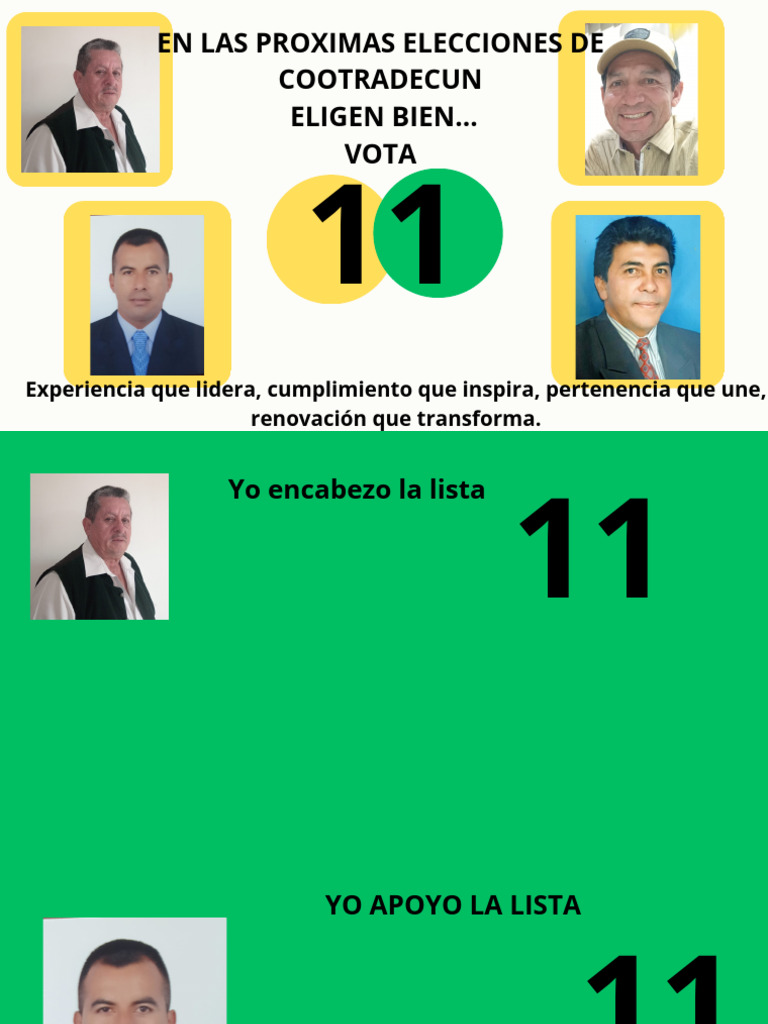 Vota Lista 11 en Cootradecun | PDF