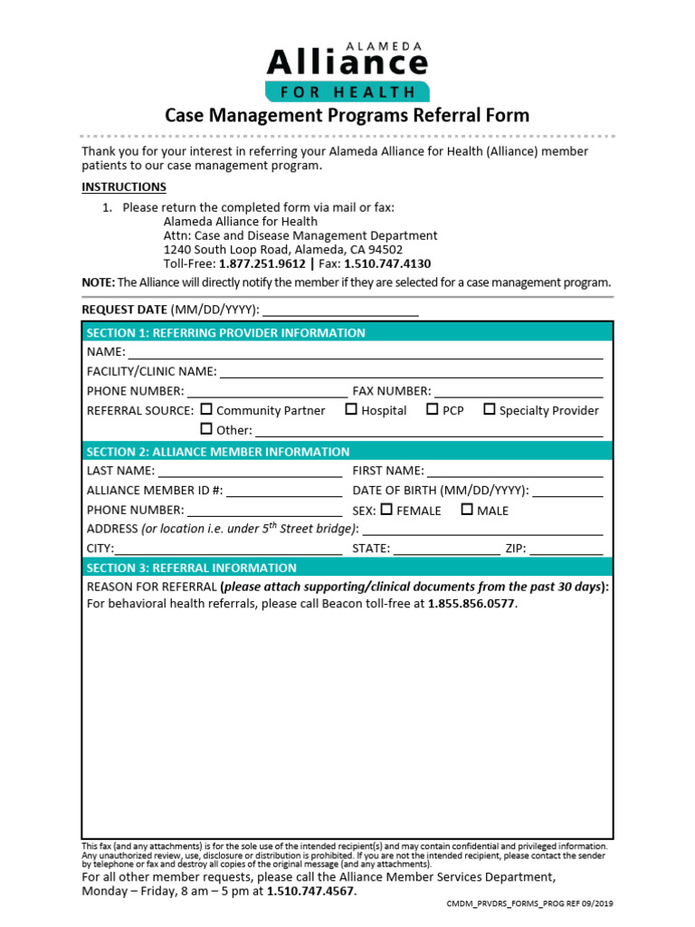 Case Management Referral Form Guide | PDF