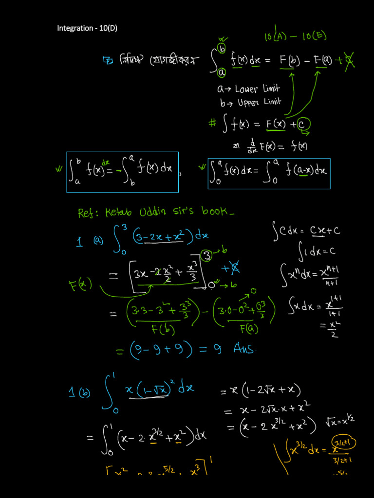 Integration - 10 (D) Ketab Sir | PDF