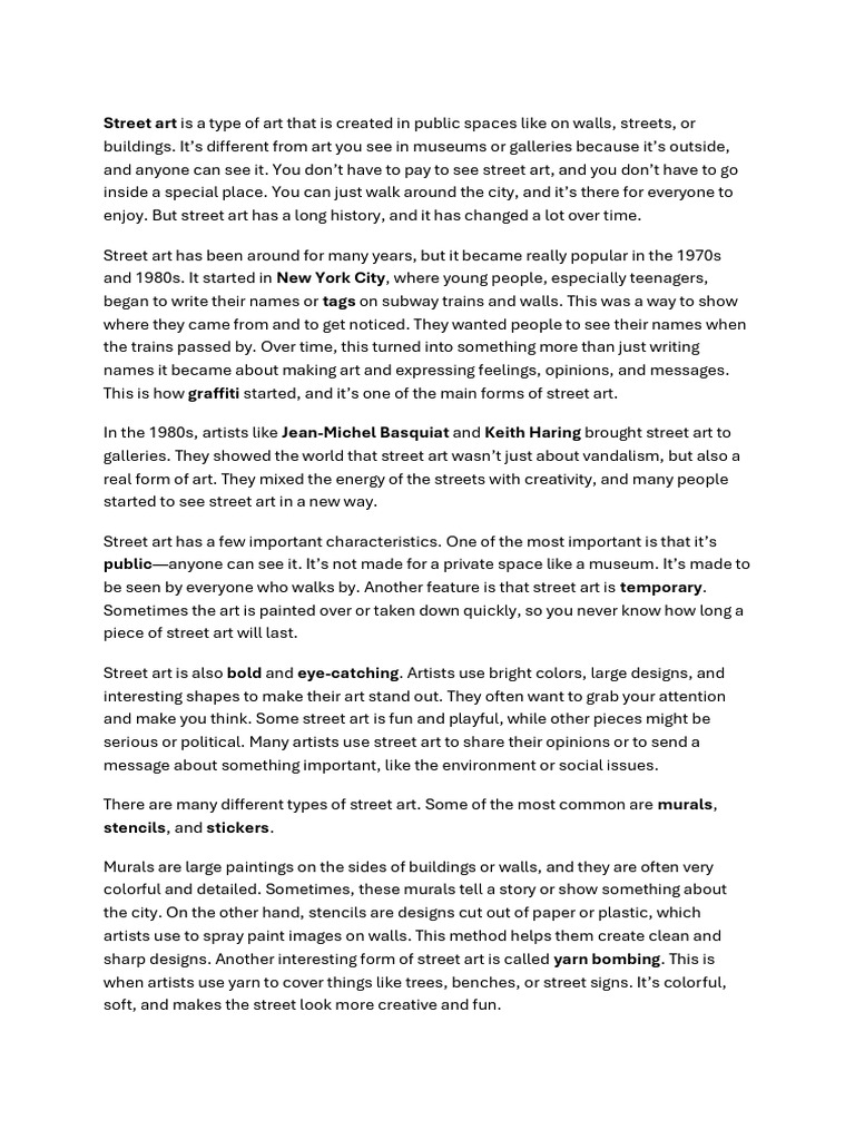 Understanding Street Art: History & Types | PDF | Street Art | The Arts