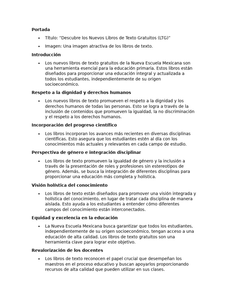 Borrador Folleto Libros de Texto Gratuitos | PDF | Inclusión (Educación) | Escuelas