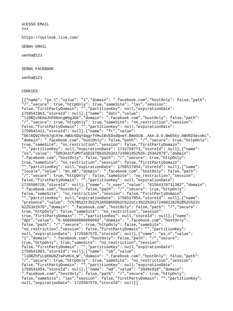 Email and Facebook Access Details | PDF | Ignorance | Sql