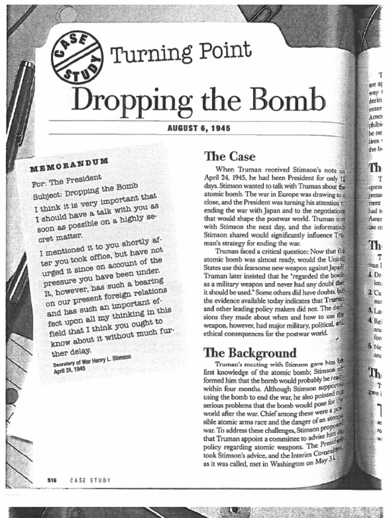 Dropping The Bomb Case Study | PDF