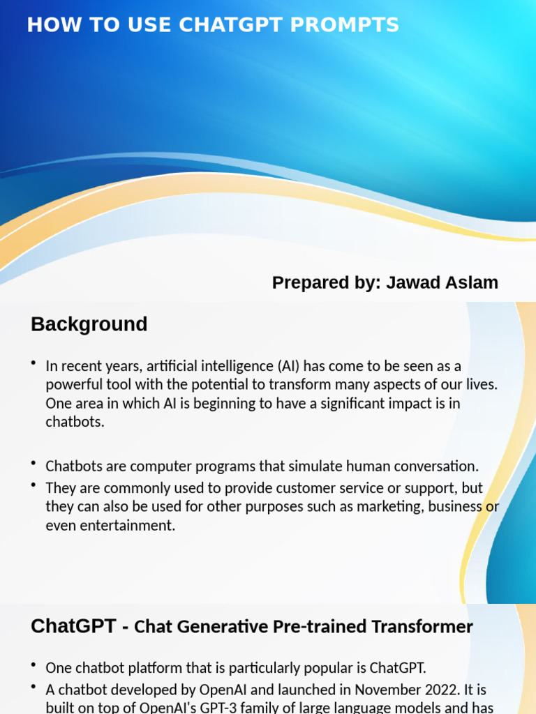 How To Use Chat GPT Prompts | PDF | Artificial Intelligence ...