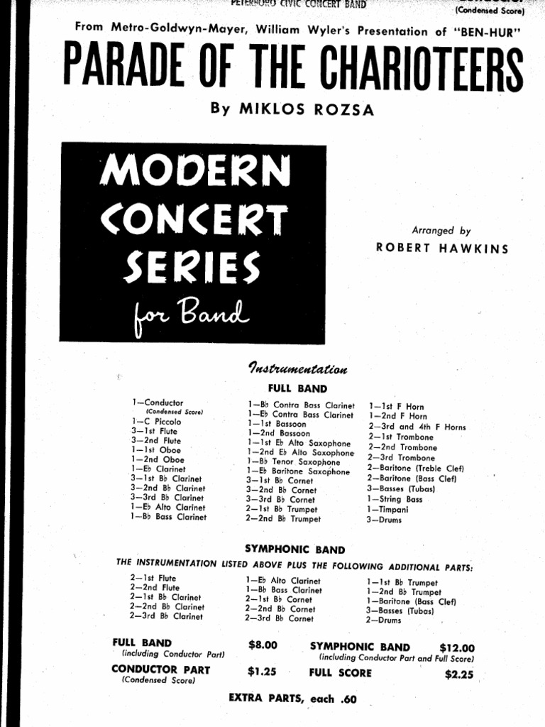 Desfile de Áurigas Ben Hur Guión | PDF