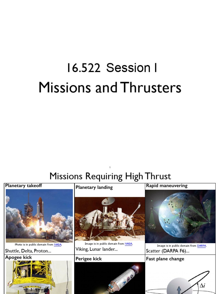 MIT16 522S15 Lecture1 | PDF | Nasa | Spacecraft Propulsion