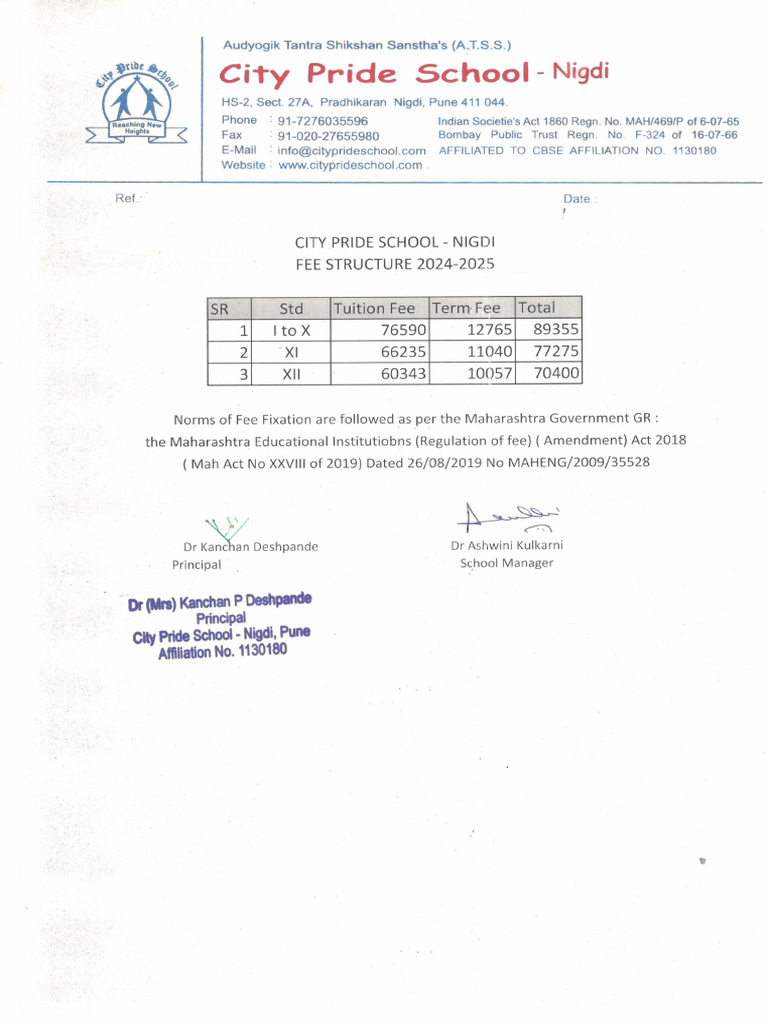 C1 Fee Structure | PDF
