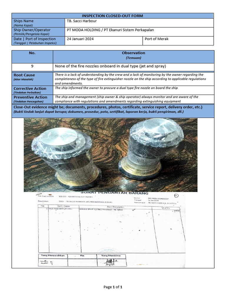 Close-Out-Form | PDF