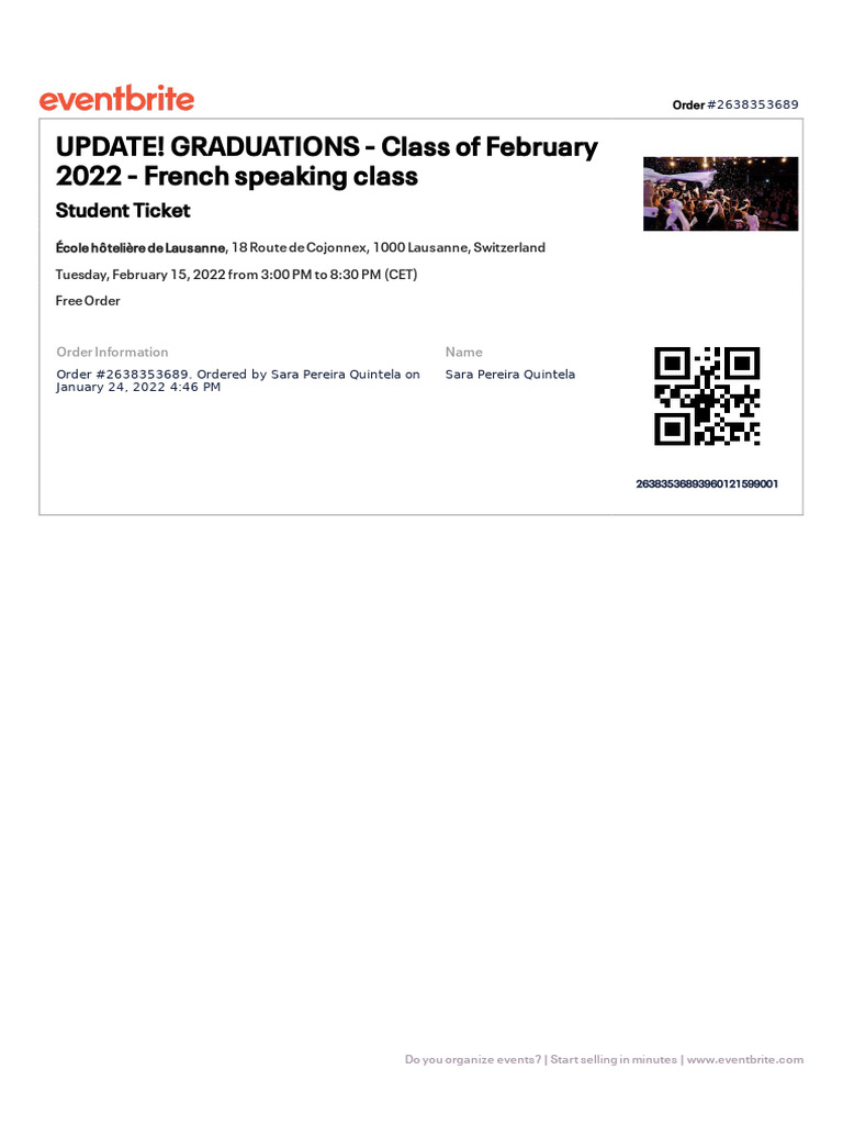 February 2022 Graduation Tickets | PDF