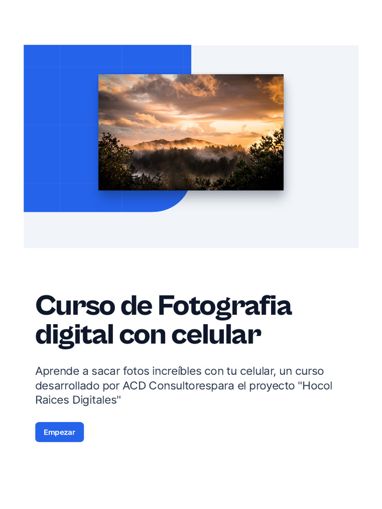 Curso de Fotografia Digital Con Celular | PDF | Cámara | Exposición (fotografía)