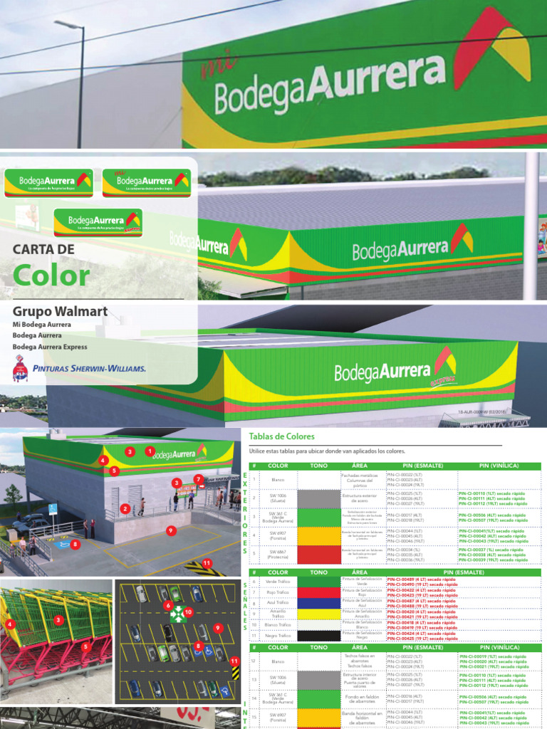 Guía de Colores y Pinturas Bodega Aurrera | PDF | Pintar | Percepción visual