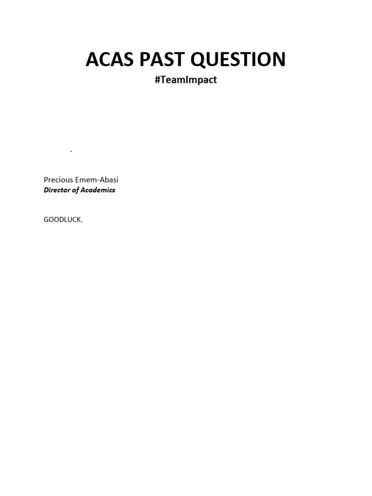 Updated ACAS PAST QUESTIONS | PDF | Public Relations | Defamation