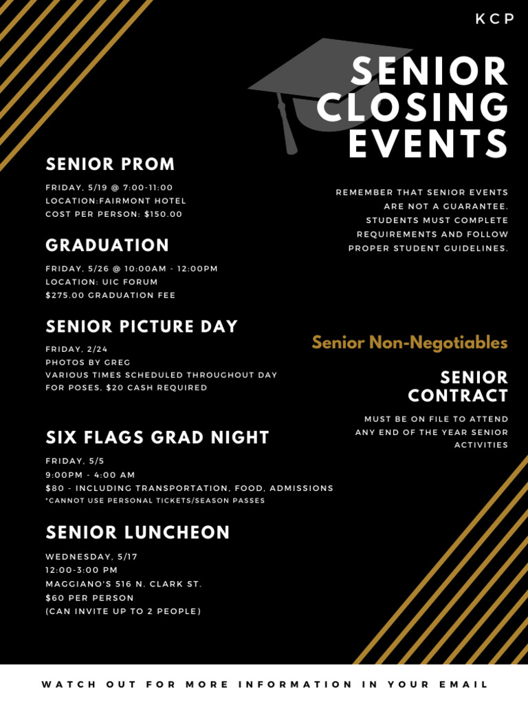 Senior Events and Requirements Guide | PDF
