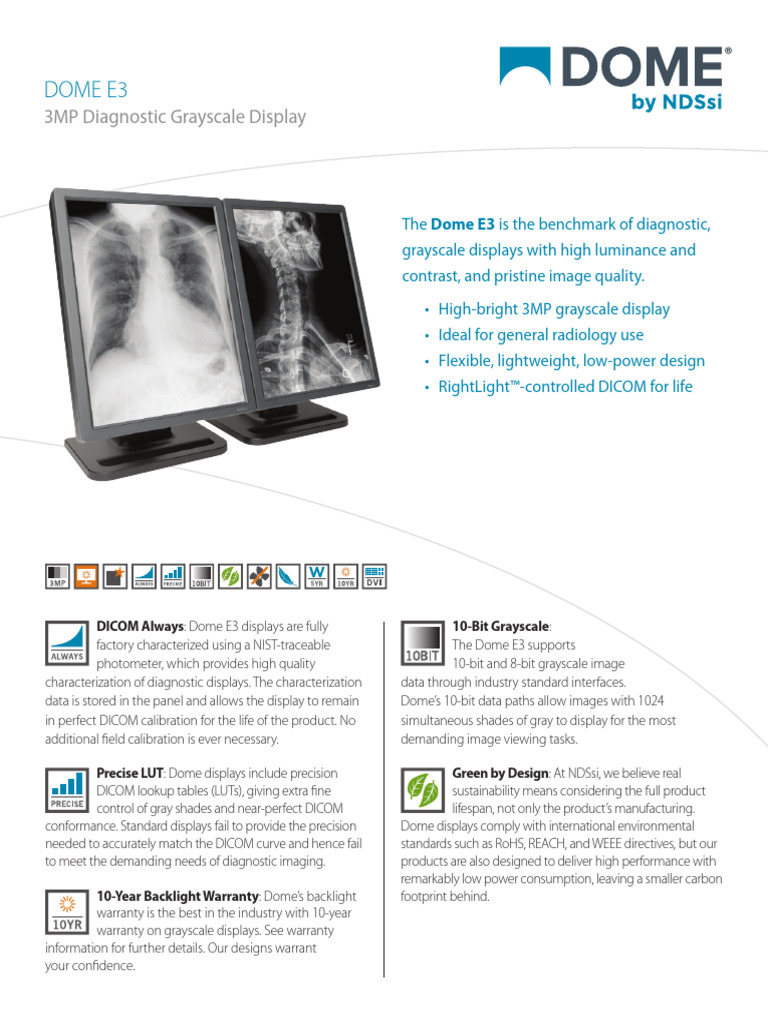 NDSsi Dome E3 Spec Sheet | PDF | Pixel | Liquid Crystal Display