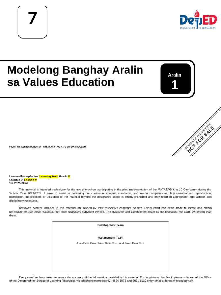 Lesson Exemplar Template VE | PDF