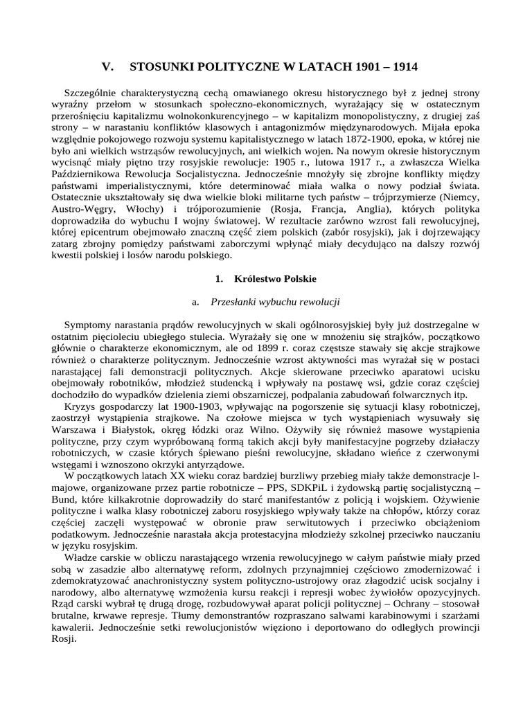 Historia Polski 1864-1948 | PDF