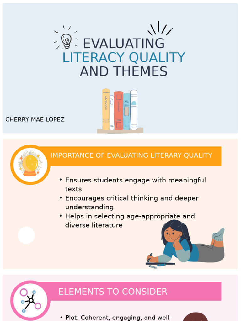 EvaluatingLiteracyQualityAndThemes | PDF