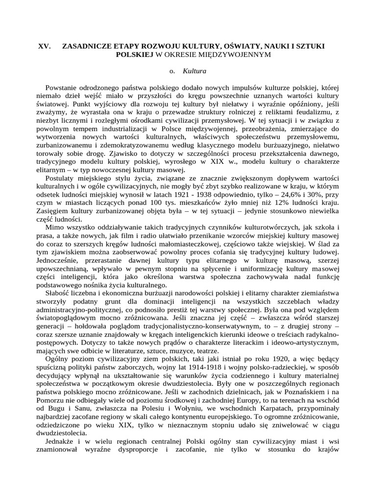 Historia Polski 1864-1948 | PDF