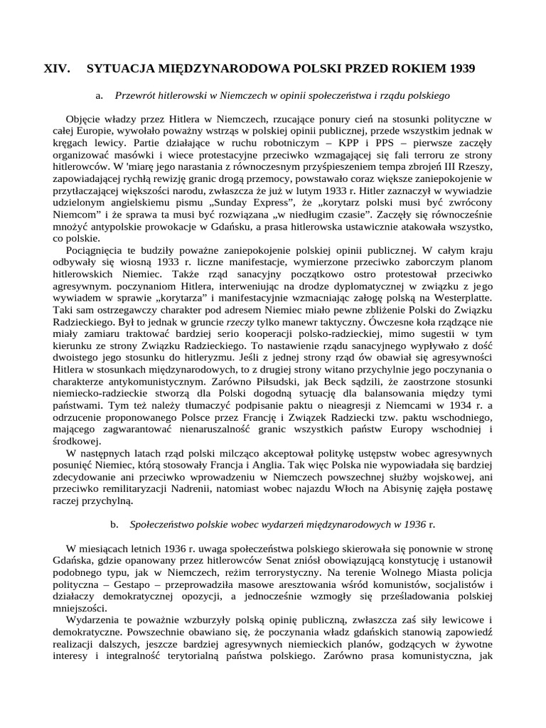 Historia Polski 1864-1948 | PDF