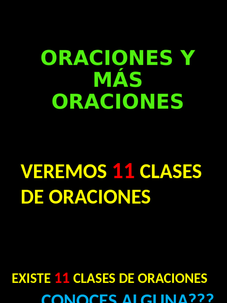 Tipos de Oraciones en Español | PDF