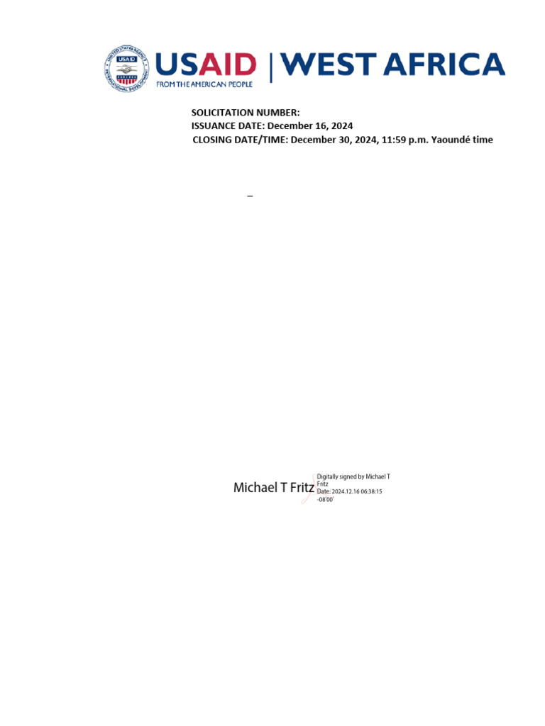 Vacancy Announcement USAID Development Program Specialist 1 | PDF ...