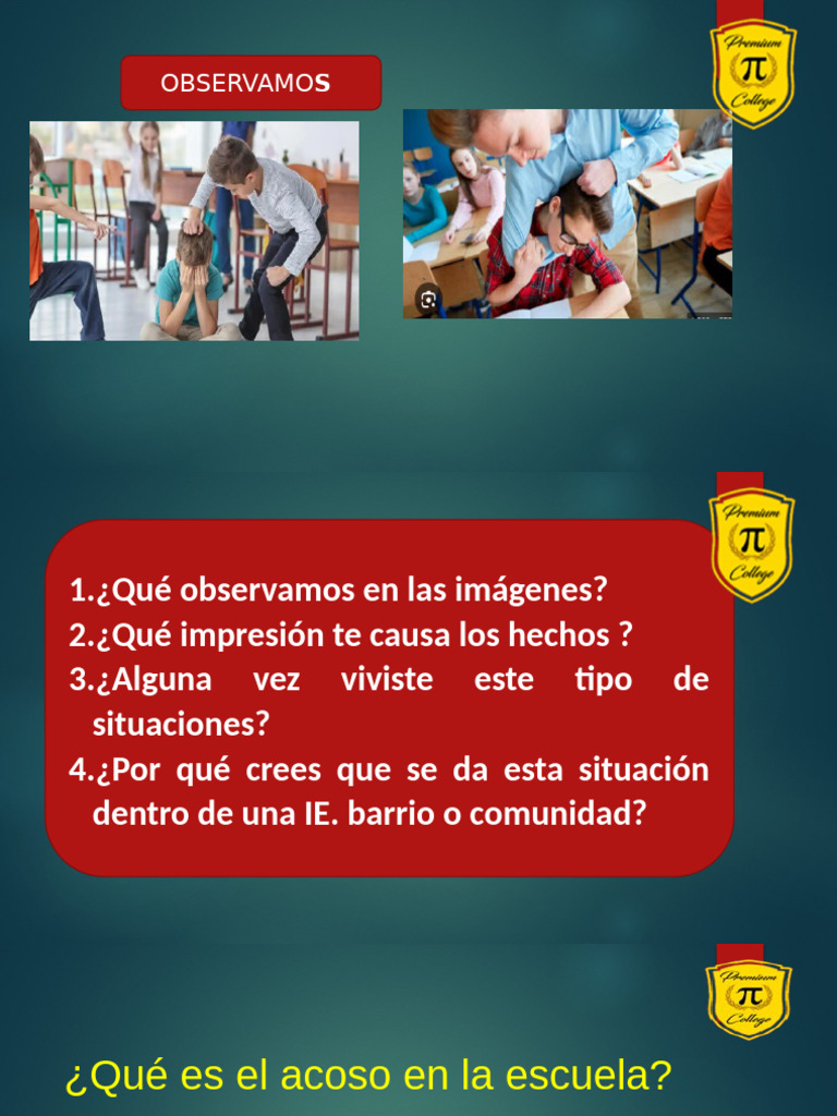 Reflexiones sobre el Acoso Escolar | PDF