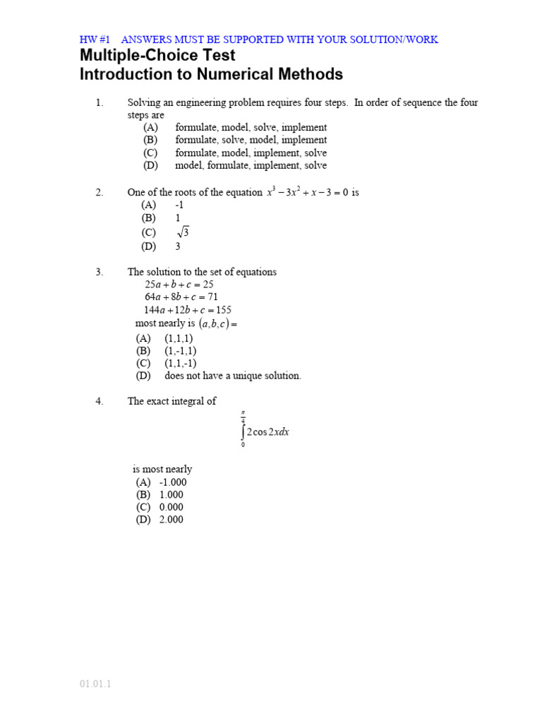 Numerical Solution | PDF
