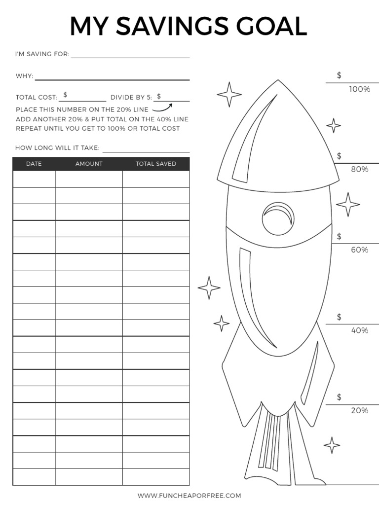 Kids Savings Goal Tracker | PDF