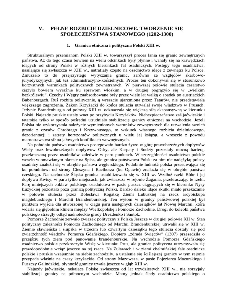 Historia Polski Do 1505 | PDF