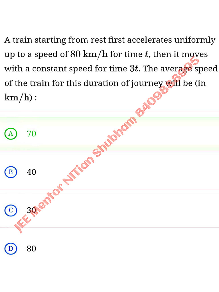 Kinematics (1D-2D) 100% Confirm Question by NITian Shubham | PDF ...
