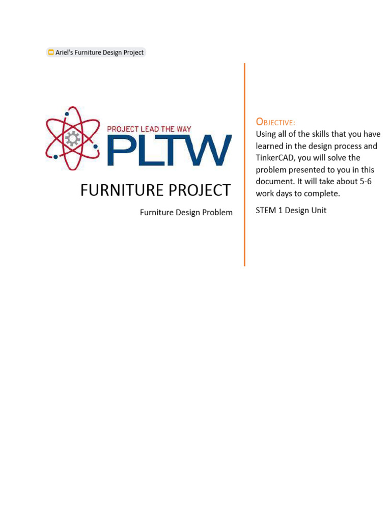 (Template) Furniture Design Project | PDF