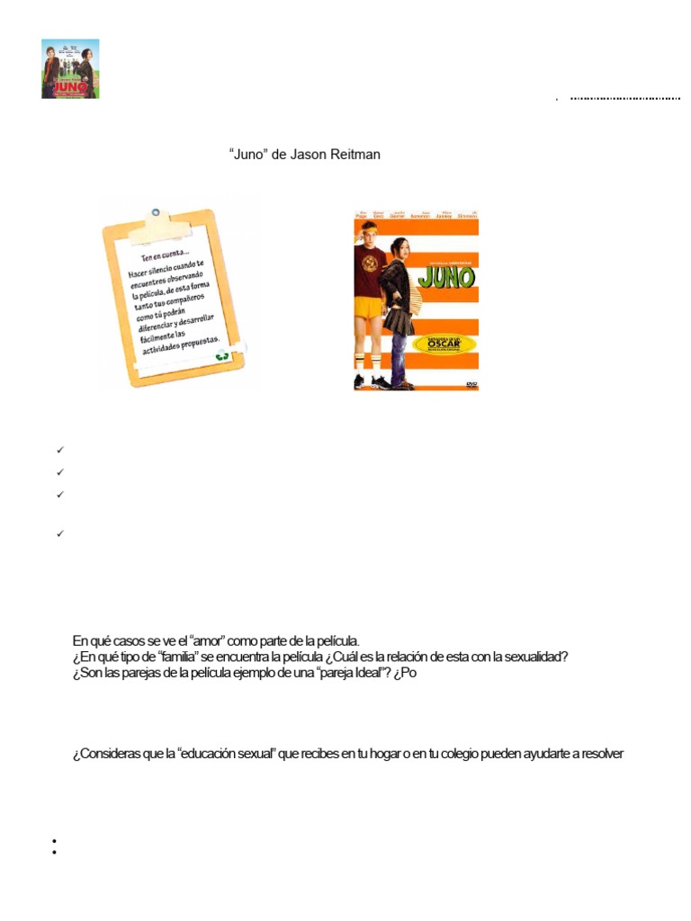 Análisis de Sexualidad en "Juno" | PDF