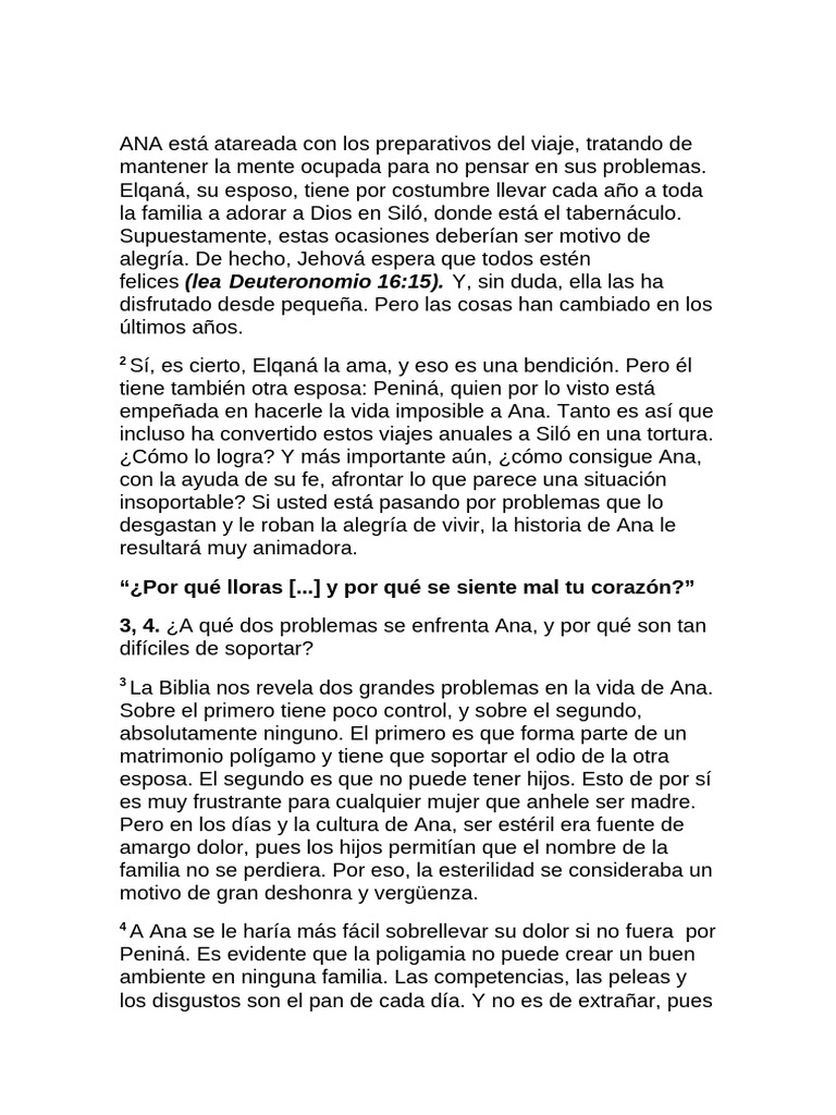 Ana: Fe en medio de la adversidad | PDF | Dios