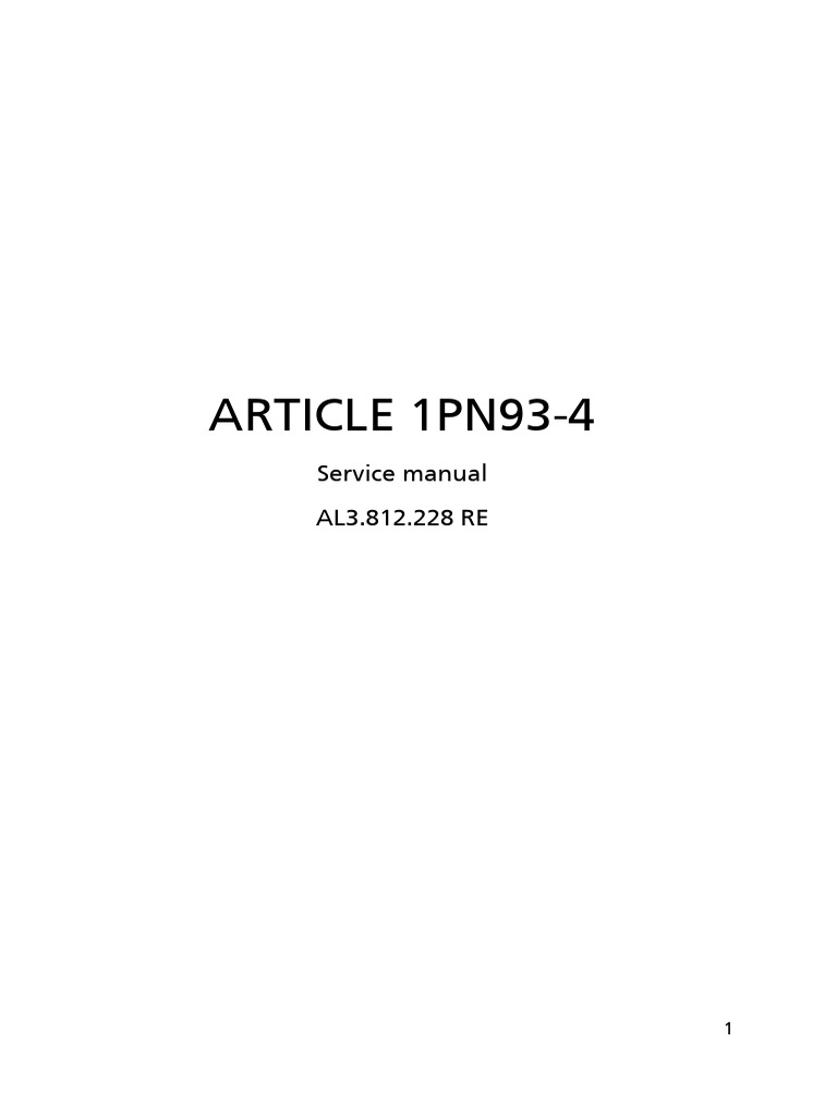 Article 1PN93-4. Service Manual | PDF | Lighting | Rifle