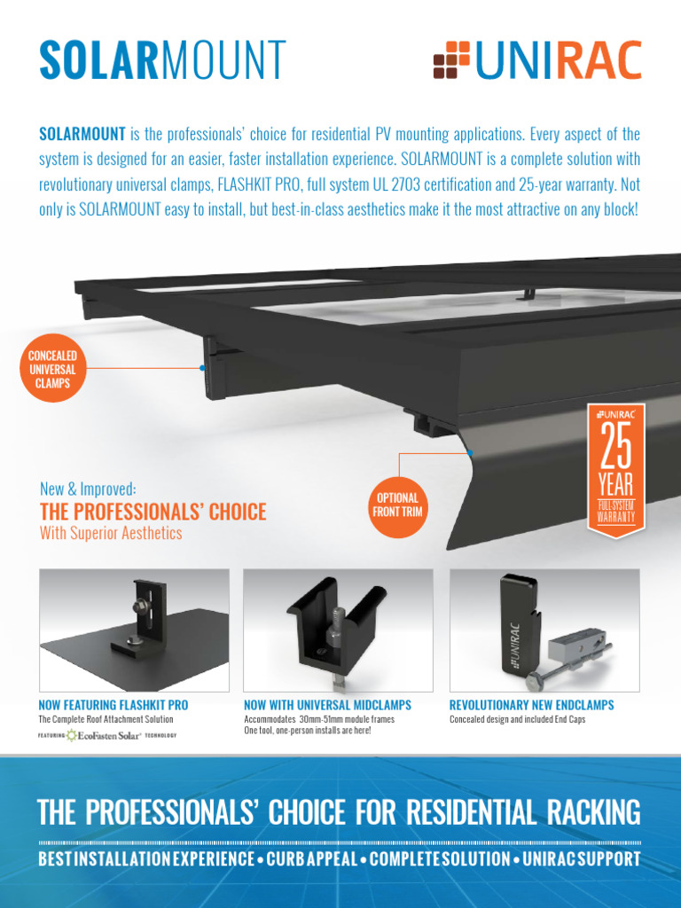 SOLARMOUNT: Easy Residential PV Mounting | PDF | Roof
