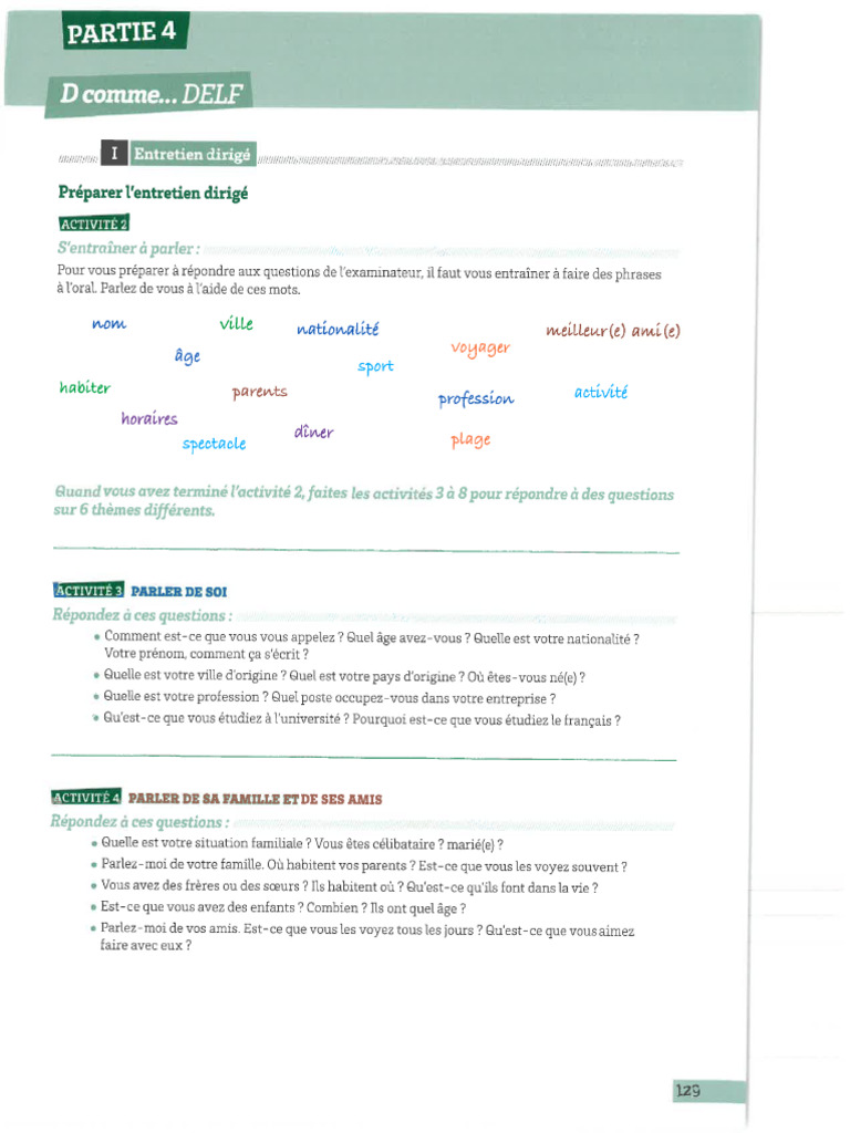 A1 Production Orale | PDF