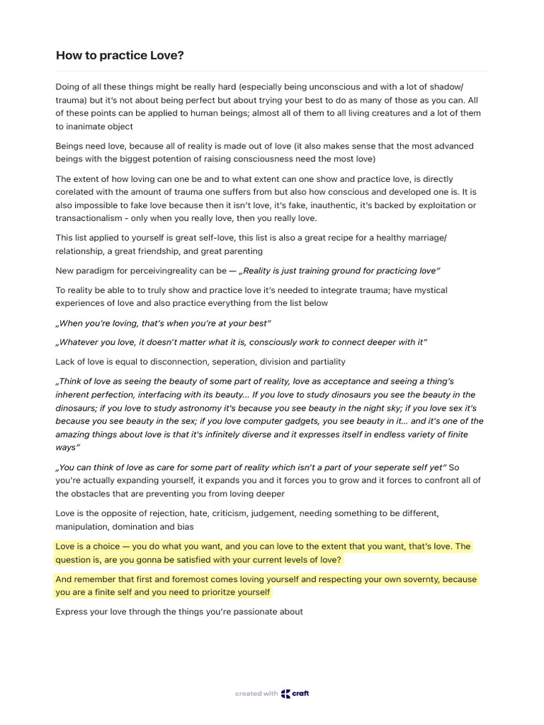 How To Practice Love? | PDF | Love | Feeling