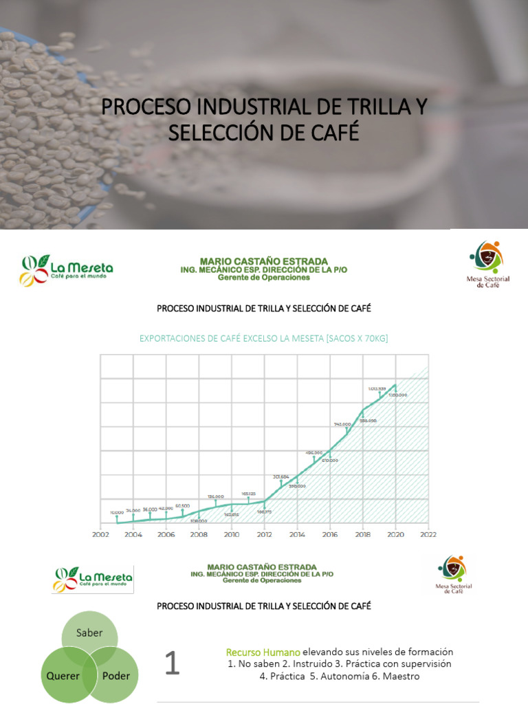 Trilla y Selección de Café: Proceso Industrial | PDF | café | Economias