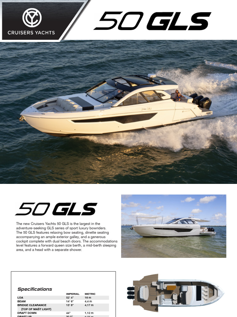 Cruisers Yachts 50 GLS Overview | PDF | Countertop | Sink