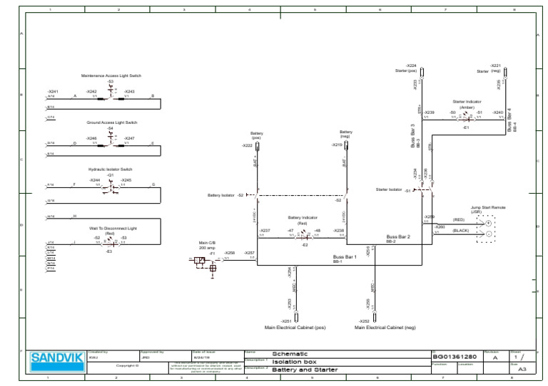 Battery and Starter Schematic Guide | PDF