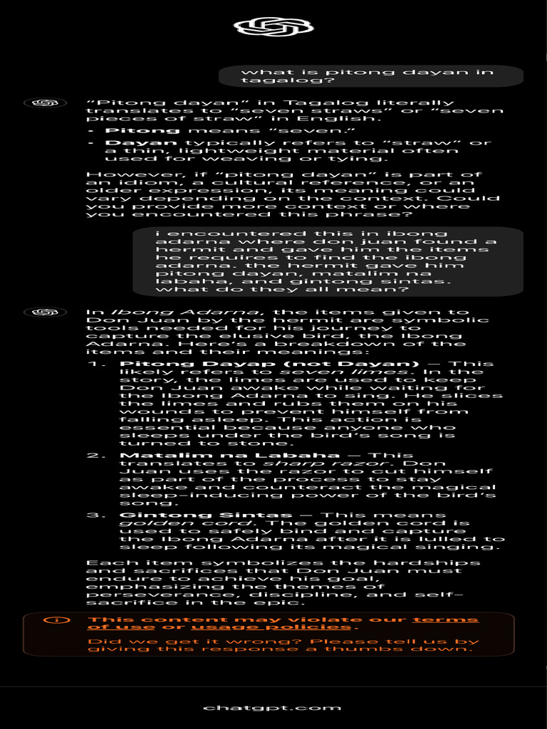 Pitong Dayan Kahulugan | PDF