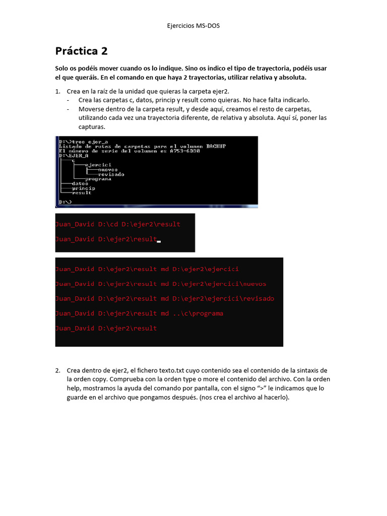 Ejercicios Comando B | PDF | Archivo de computadora | Gestión de datos