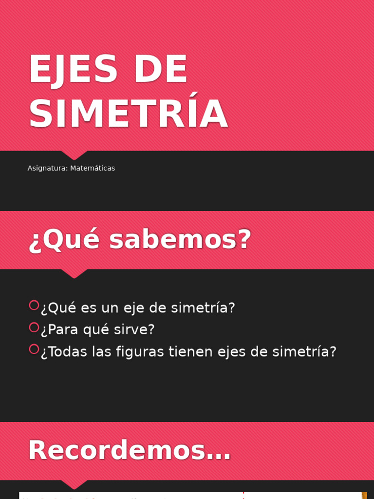Ejes de Simetría en Matemáticas | PDF