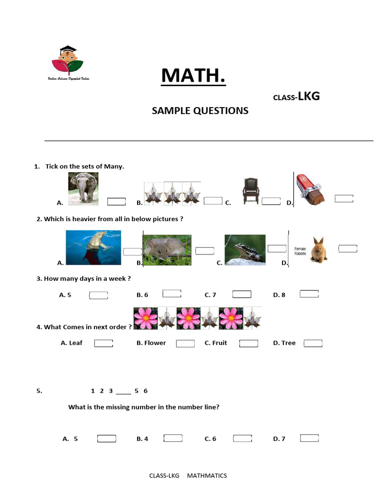 ISO Math-LKG | PDF | Organisms | Plants